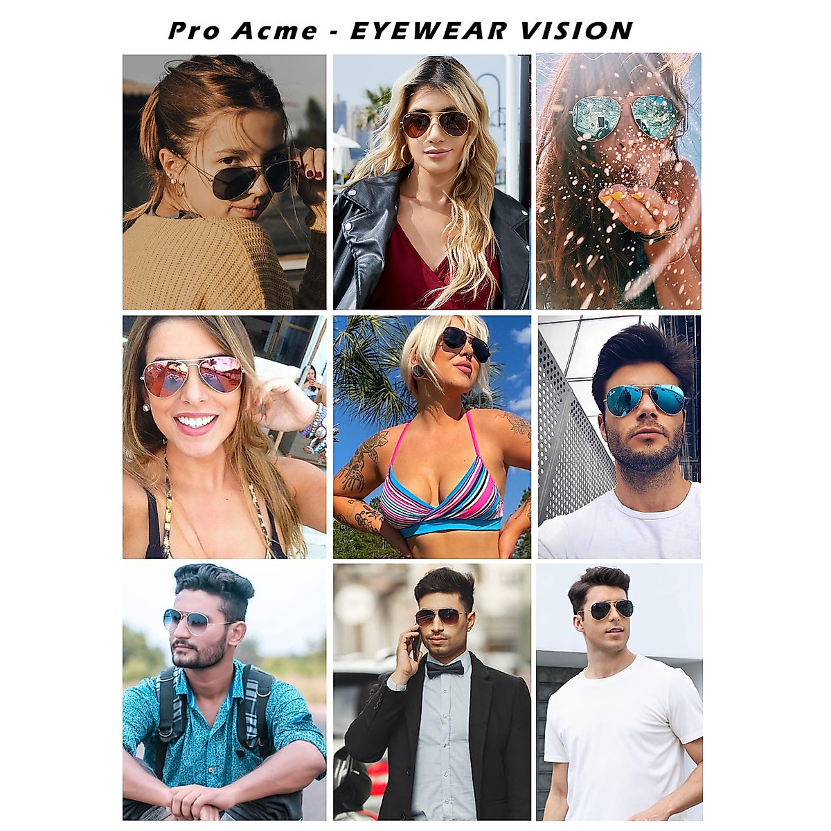 Pro Acme Polarized Classic Aviator Sunglasses for Men Women - 62mm (Gold/Grey-Polarized)