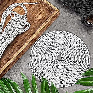 2 Pcs Outdoor Patio Umbrella Cord Line Nylon Rope 20 ft Patio Umbrella Replacement Parts Patio Umbrella String Replacement for Outdoor Patio Umbrella and Base Replacement Accessories (0.12'' Diameter)