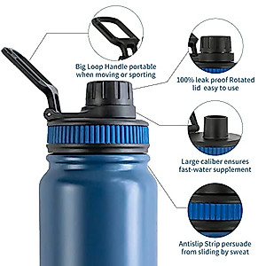 mirabile dictu Vacuum-Insulated Stainless-Steel Water Bottle 27oz - Cold and Hot Drinks Sport Water Bottle with a Handle and a Leakproof Spout Screw Lid, Sweat-Proof Modern Flask with Wide Mouth