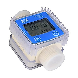 Flow Meter K24 Digital LCD Fuel Flow Tester Meter for Water Sea Liquid Flow Meter Measuring Tools Drop Shipping High Stability and Convenient Operation