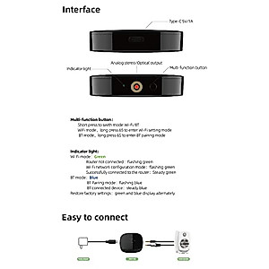 iEAST Olio AirPlay 2 Streaming Audio Receiver Adapter Works with Siri WiFi and Bluetooth Spotify&Tidal Connect Direct Multiroom Multizone Supporting 192khz/24bit Hi-Res Audio