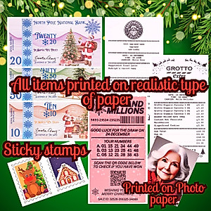 Santa's Lost Wallet Evidence Kit – Magical Christmas Eve Set with Bank Card, Sleigh Flying License, North Pole Money, Loyalty Cards, Receipts & Many More Fun Surprises