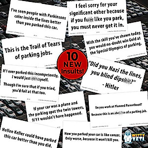 Witty Yeti Hilarious Bad Parking Cards Total Annihilation Edition 50 Pk 5 x 10 Sayings Perfect for Shaming Drivers. Funny Road Rage Revenge, Gag Gift, Prank Insult Set and White Elephant Novelty