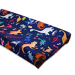 Baby Changing Pad Cover, Ultra Soft Change Table Cover, Dinosaur Printed Cradle Sheet for Boys and Girl
