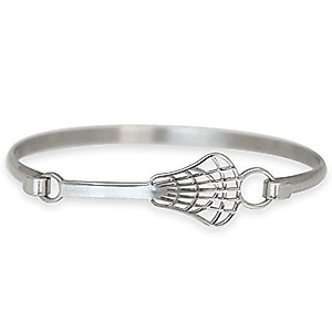 ChalkTalkSPORTS Lacrosse Bangle Bracelet | Stainless Steel | Hypo-Allergenic | Lacrosse Stick