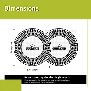 Cook's Aid 2 Pcs Induction Cooktop Protector Mat - (Magnetic) Induction Stove Protector - for Induction Stove, Multifunctional Silicone Mats - for Cooktop Cover, Microwave mat, Trivet