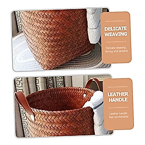 Levemolo Clothes Hamper Clothes Container Dirty Clothes Basket Laundry Basket with Lid Car Toy Sundries Container Cars Toy Seagrass Basket Wicker Laundry Basket Washing Basket Brown Pp