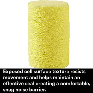 3M Ear Plugs, 30 Pairs/Box, E-A-R Classic 310-1060, Uncorded, Disposable, Foam, NRR 29, For Drilling, Grinding, Machining, Sawing, Sanding, Welding, 1 Pair/Pillow Pack,Yellow