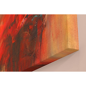 Dancing Lady Oil Paintings on Canvas 12x16 Inch Framed Wall Artwork for Living Room Bedroom Home Decorations Wall Decor Red Girl Dancer Artwork Ready to Hang -Style A