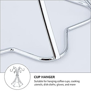 Hemoton 2 Pack Stylish Steel Mug Home Storage Mug Hooks Coffee Cup Stand Coffee Mug Tree Tree Holder Stainless