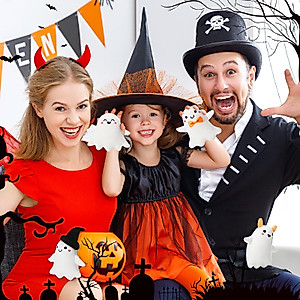 Aoriher 15 Pcs Halloween Plush Toys Ghost Plush Toy Halloween Stuffed Animal 3.94 Inch Small Ghost Plush Keychain Stuffed Toys for Halloween Birthday Party Favors Goodie Bag Fillers