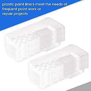 Mister Rui Paint Tray, 23 Pack 2 Inch Paint Tray with Liners, Disposable Paint Roller Trays with Roller Frame, Plastic Paint Tray Liners, Small Paint Trays for Painting