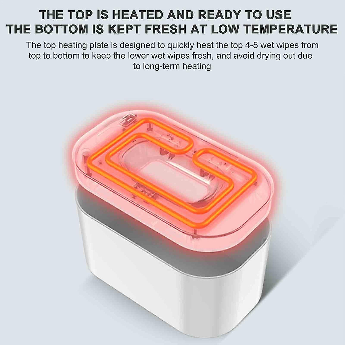 Aiend Baby Wipe Constant Temperature Warmer Baby Diaper Warmer Baby Wet Wipe Dispenser Portable Heat Preservation moisturizer Power by USB Adapter Carefully