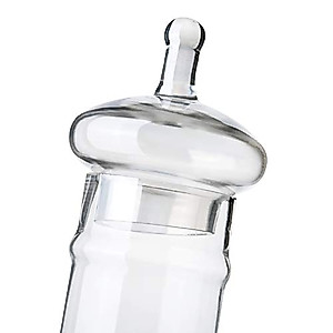 Diamond Star Set of 3 Clear Glass Apothecary Jars Elegant Storage Jar, Decorative Wedding Candy Organizer Canisters Home Decor Centerpieces (H: 9", 12.5", 14")