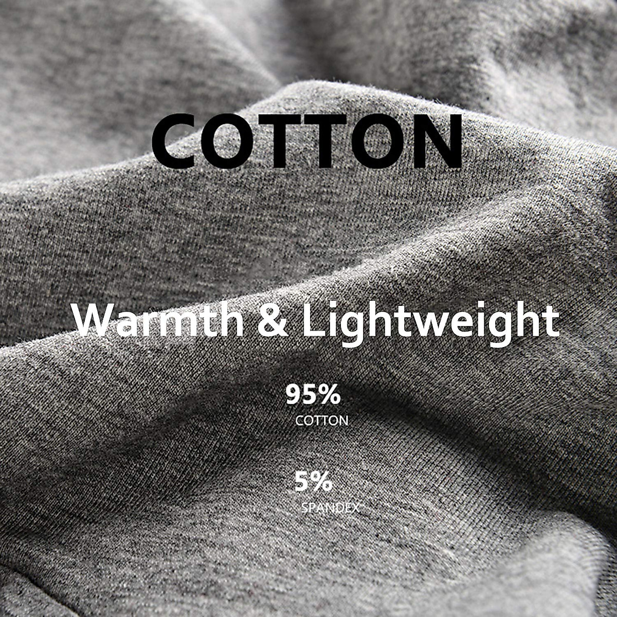 Ouruikia Men's Thermal Underwear Pants Thermal Bottoms Long Johns Bottoms with Separate Pouch(Black,L)