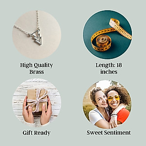 VIY Personal Card Tribe necklace, Friendship necklace for women, Tribe gifts, Badass women presents, Best friend necklaces for women, Three triangle pendant for my bride tribe, Badass squad necklace