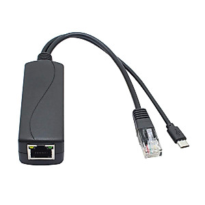 ANVISION 4-Pack 5V PoE Splitter, 48V to 5V 2.4A Adapter with Micro USB Plug, IEEE 802.3af Compliant, for IP Camera, Tablets, Dropcam or Raspberry Pi and More, AV-PS05-1