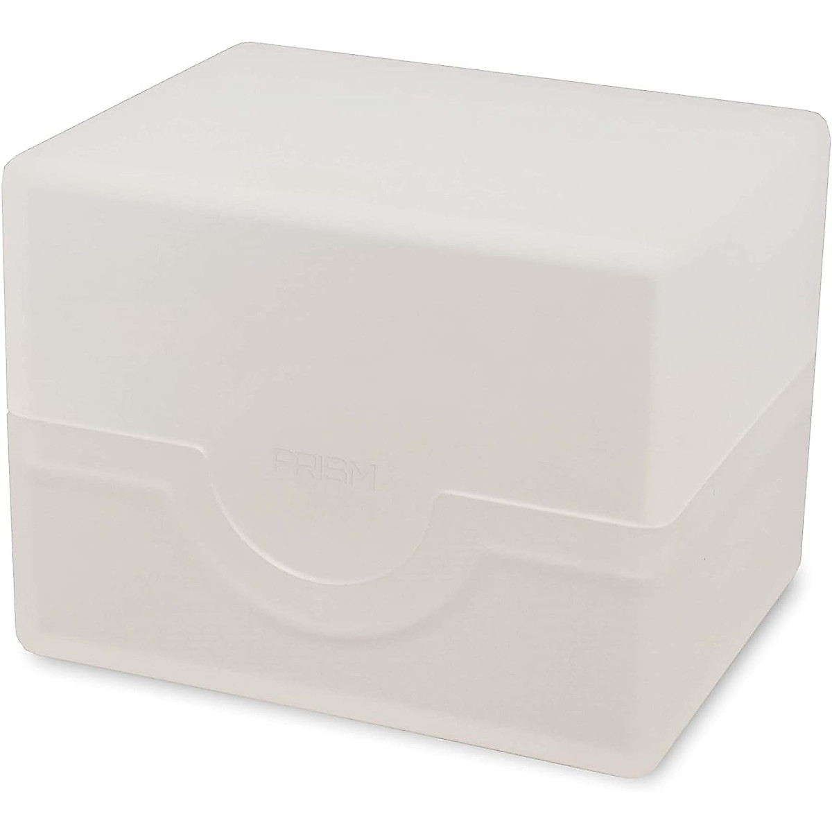 BCW Spectrum Prism Deck Case - Pale Moon White - 1 ct | Secure Snap Closure Card Deck Case | Fits 100 Double-Sleeved Cards | Trading Card Deck Storage Ideal for Magic the Gathering, Pokemon, and More