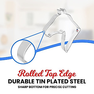 Horse Head Cookie Cutter 3.5 Inch - Made in the USA – Foose Cookie Cutters Tin Plated Steel Horse Head Cookie Mold