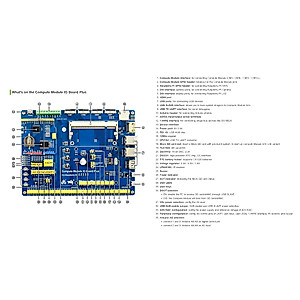 TOP1 Compute Module IO Board Plus, for Raspberry Pi Compute Module 3/3 Lite/3+/3+ Lite Compatible with Compute Module IO Board V3