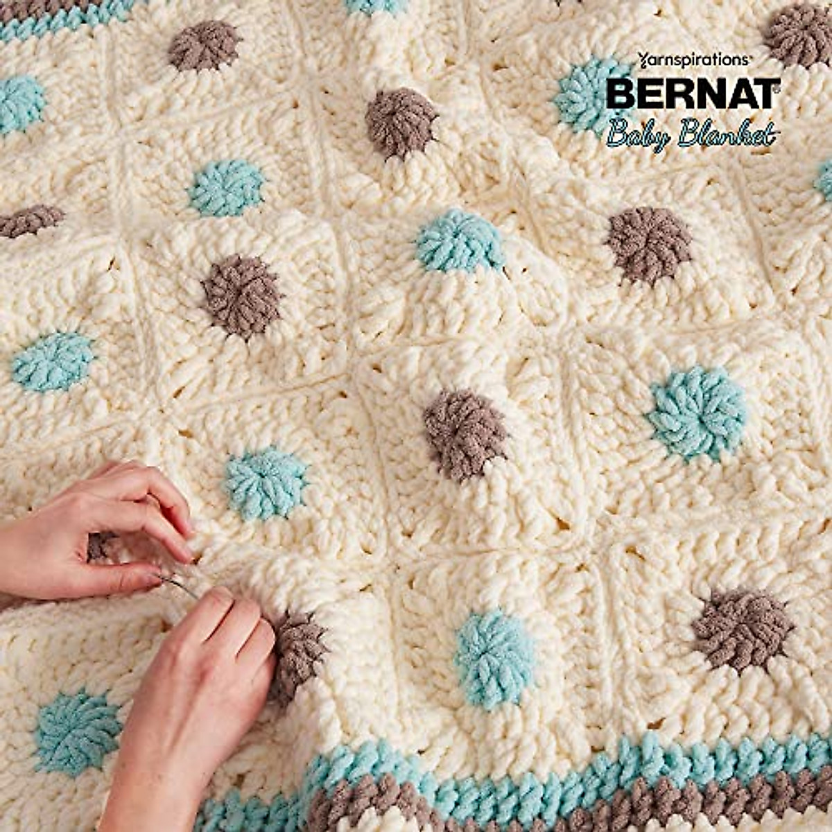 Bernat Baby Blanket BB Chick & Bunnies Yarn - 1 Pack of 10.5oz/300g - Polyester - #6 Super Bulky - 220 Yards - Knitting/Crochet