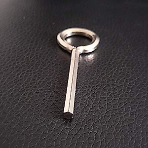 1/8” Standard Hex Dogging Key with Full Loop, Allen Wrench Door Key for Push Bar Panic Exit Devices, Solid Metal - 10 Packs