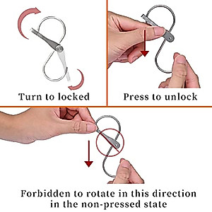 GEZIDEA S Hooks Stainless Steel Heavy Duty S Hooks Anti Drop for Work Shop,Wardrobe,Office,4Pieces