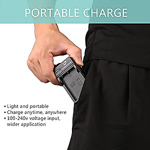 EN-EL9 Battery Charger, LP EN EL9a Charger Compatible with Nikon EN-EL9 EN EL9a Battery, Nikon D40, D40X, D60, D3000, D5000 Cameras, Replacement for MH-23