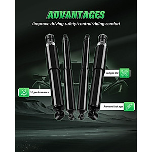 SCITOO Shocks Absorbers, Front Rear Gas Struts Shock Absorber Fit for 1999 2000 2001 2002 2003 2004 for Ford for F-250 Super Duty,1999 2000 2001 2002 2003 2004 for Ford for F-350 Super Duty Set of 4