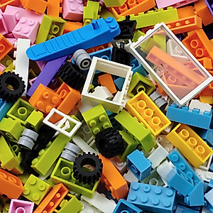 AIRKE 1100 Pieces Classic Bricks Kit, Classic Building Bricks with Wheels, Tires, Axles, People, Windows, Doors, Compatible with All Major Brands, Early Educational Gift for Boys Girls 3 Years and up