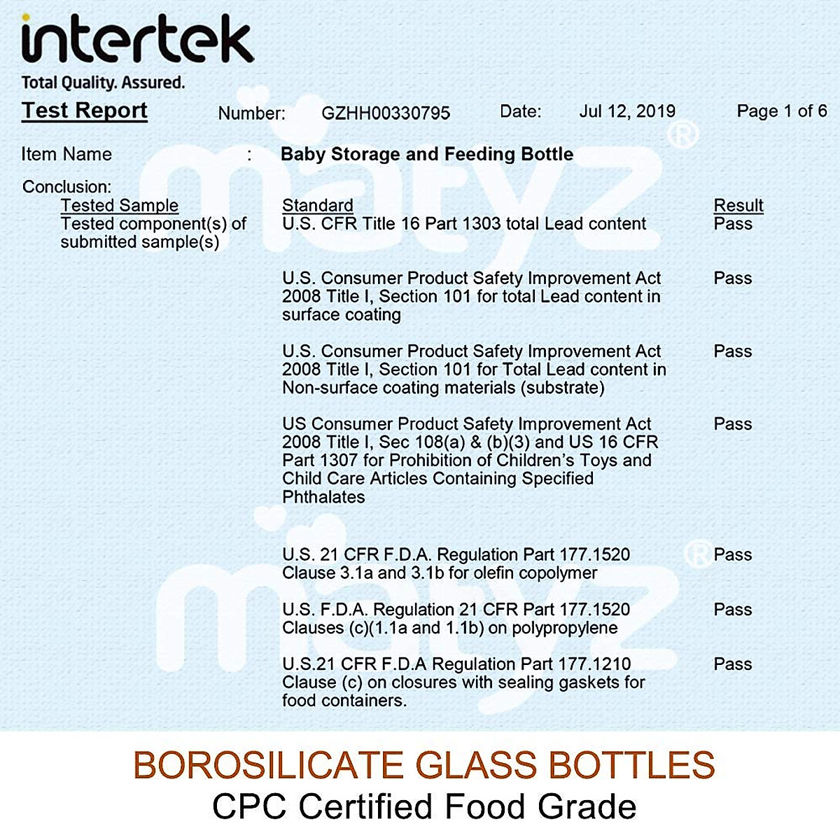 Matyz Glass Breastmilk Storage Containers, 6 Pack, 6 oz bottle, Compatible With Spectra Medela Philips Pump - Freezer Safe Storage Bottles Set - Leakproof Glass Baby Bottles - BPA Free (Pink Lids)