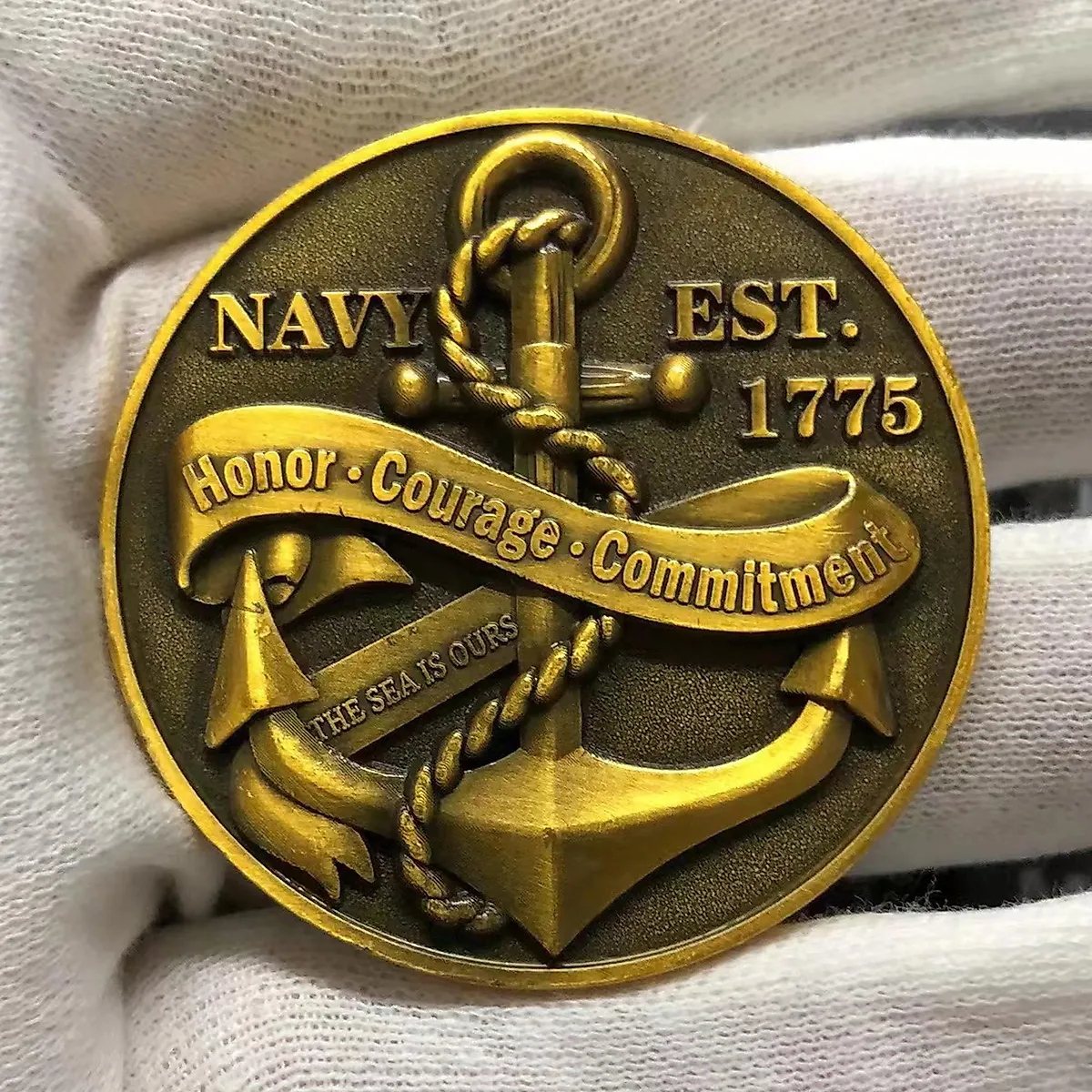USA-Navy Core Value Sailor's Creed Challenge Coin (Single Coin)