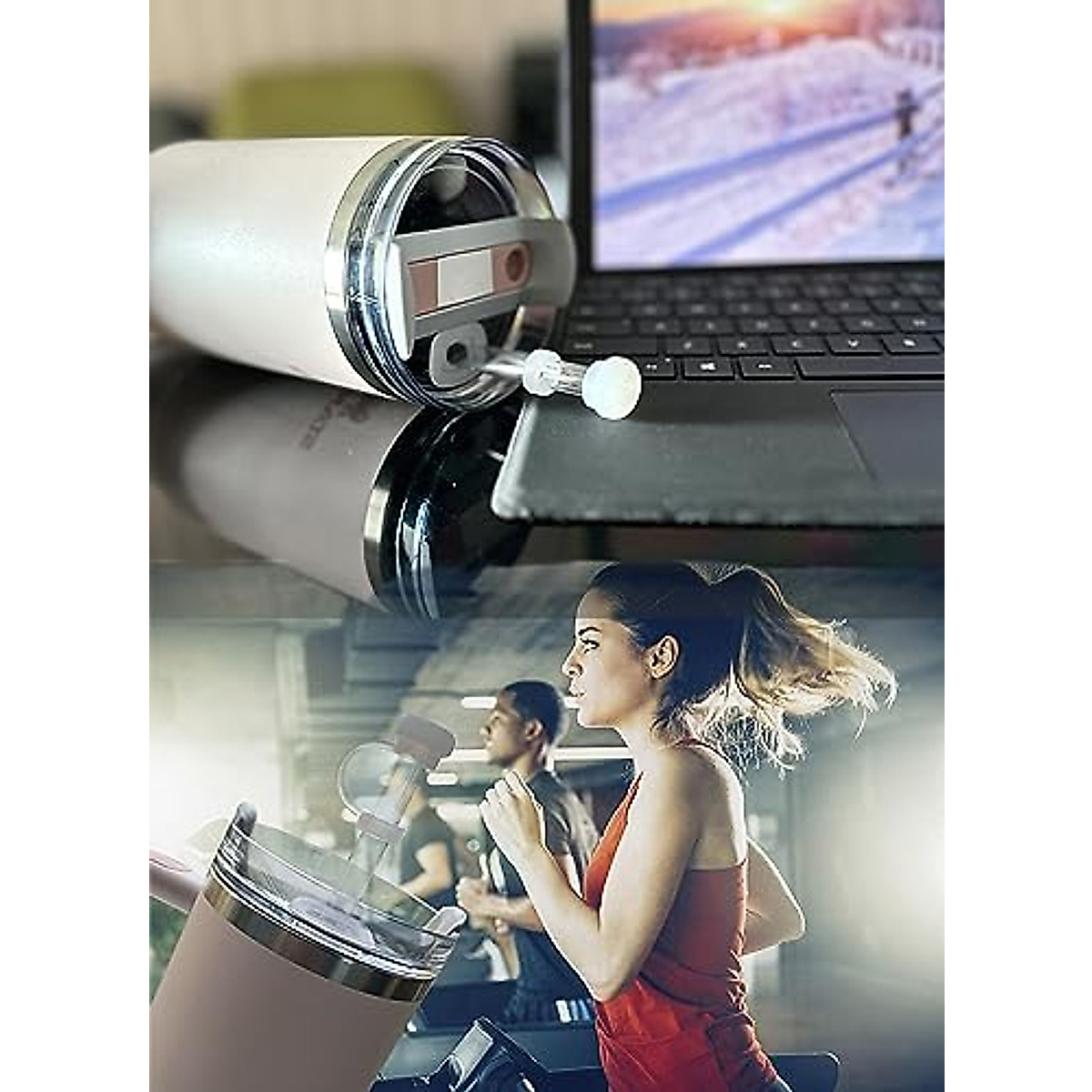 YKIAMGH Spill Stopper for Stanley Cup 40oz 30oz Tumbler with Handle Quencher Accessories, Include Reusable Straw Cover, Leak Stopper and Spill Plug Lid, 6pcs (2.0, Clear)