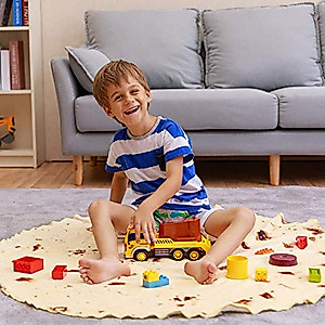 PHJK Food Pancakes Throw Blankets Soft Flannel Double Sided Wrap Blanket Giant Round Beach Towel Taco Blanket for Adult/Kids Diameter 80cm