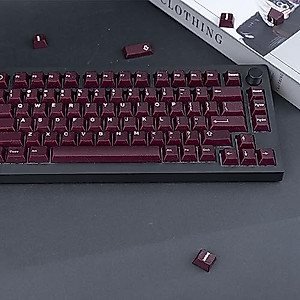 GEKUCAP Custom Keycaps, 121 Keys Red Translucent Keycaps, Double Shot ABS Keycaps, Cherry Profile Keycaps Set for Gaming Keyboard Cherry MX Switches Mechanical Keyboard 61/87/104/108 (Red)