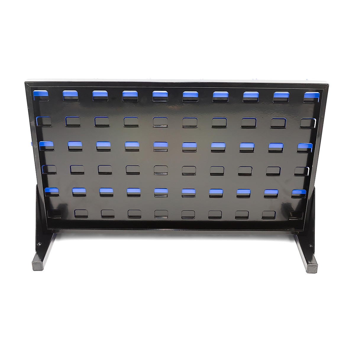 DJC Supply Heavy Duty Storage Bin Set & Steel Panel for Hanging Bin, Bench Mountable Steel Rolled Panel, 15 Bins included, Great for organzing Tools, Parts, and More. (20"X13" Bench Panel Set)