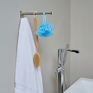 Franklin Brass Extend-a-Hook Oval (1-Pack) Expandable Single Wall Hook Pure White Foldable 2-12' Adjustable Length Hanger for Clothes, Bags, Towels, Purses, Mounted Organization B45618M-PW-R