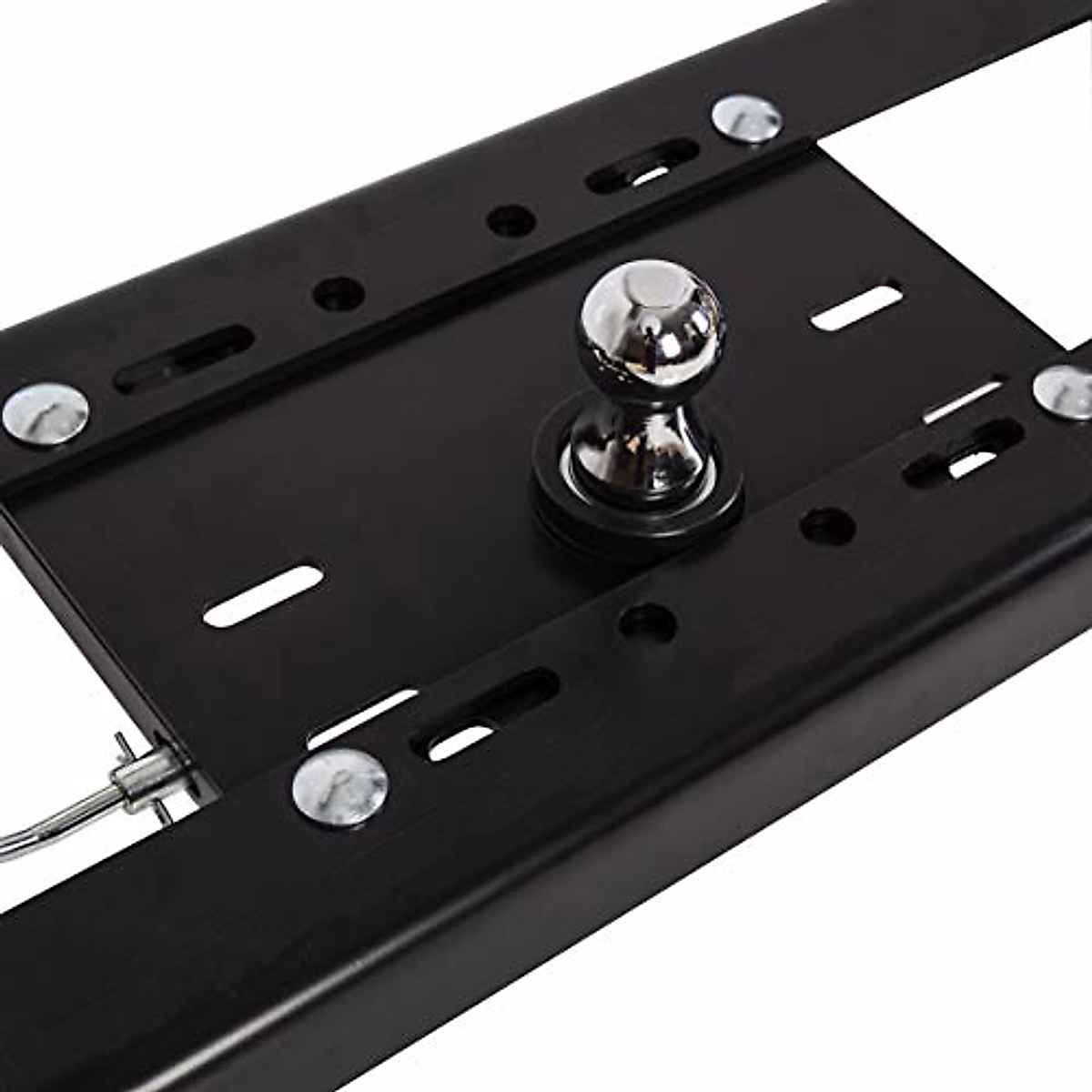 ECOTRIC Complete Gooseneck Trailer Hitch Kit Compatible with 2003-2012 Dodge RAM 1500 2500 3500 30000 LBS Black