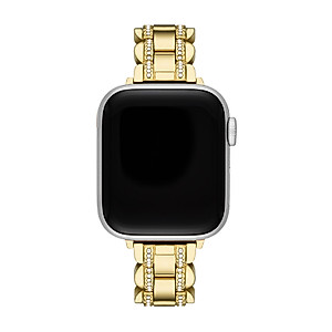 Kate Spade New York women's gold-tone pavé stainless steel bracelet band for apple watch®, 38/40/41mm