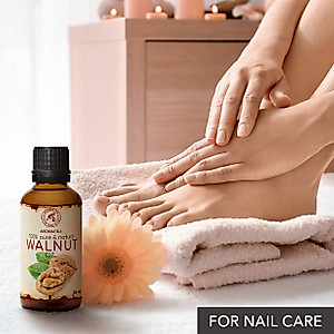 AROMATIKA Walnut Oil 1.7 Fl Oz (50ml) - Juglans Regia Seed Oil - USA - 100% Pure & Natural - Intensive for Face Care - Body - Hair - Skin - Nails - Hands - Good w/Essential Oil