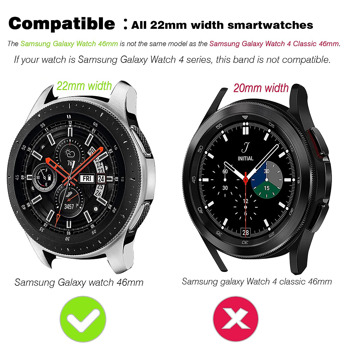 Huadea 8Pack Replacement for Samsung Galaxy Watch 46mm Band, Galaxy watch 3 Bands 45mm, Gear S3 Frontier Classic Watch Bands, 22mm Breathable Silicone Straps Quick Release Compatible with Garmin