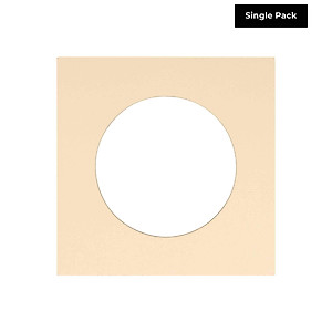 10x10 Mat Bevel Cut for 6x6 Photos - Precut Beige Circle Shaped Photo Mat Board Opening - Acid Free Matte to Protect Your Pictures - Bevel Cut for Family Photos, Pack of 1 Matboard Show Kit with Acid
