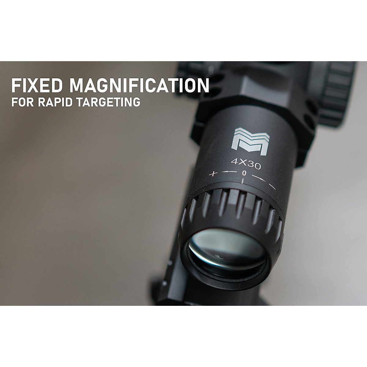 Monstrum Stealth 4x30 Fixed Magnification Scope | Black | MX1 Reticle