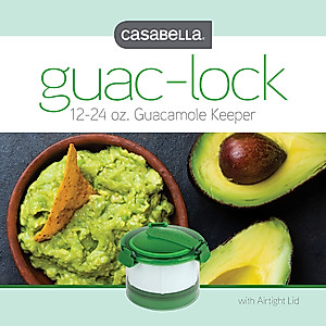 Casabella Guac-Lock Container, White, Green/Clear