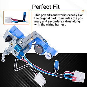BlueStars Upgraded AJU72992601 Refrigerator Water Inlet Valve Replacement - Compatible with L.G Refrigerators - Replaces AP4671476 5221JA2011J 5221JA2011P PS3533117