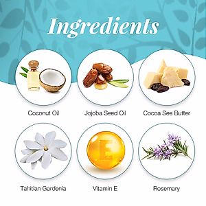 Body Drench Tahitian Monoi Oil Body Lotion, Hydrating Gardenia & Coconut Oil Lotion for Women, Moisturizer for Dry Skin, Nourishing Coconut Lotion for Smooth and Soft Skin, 16.9 fl oz