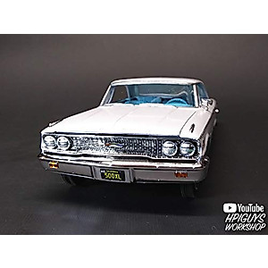 AMT 1963 Ford Galaxie 1/25 Scale Plastic Model Kit, White, AMT1186