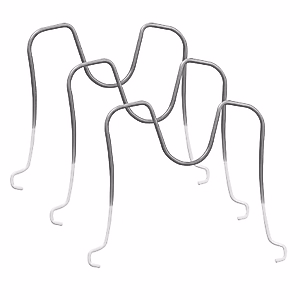 3 Rubber Coated Brackets for Expandable Pot and Pan Organizer (White)