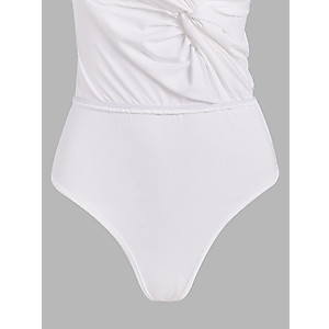 ZAFUL Women's Casual Sleeveless Summer Two Piece Outfits Solid Crop Top and Draped Ruched Maxi Skirt Set Solid Suiting (C-White, S)