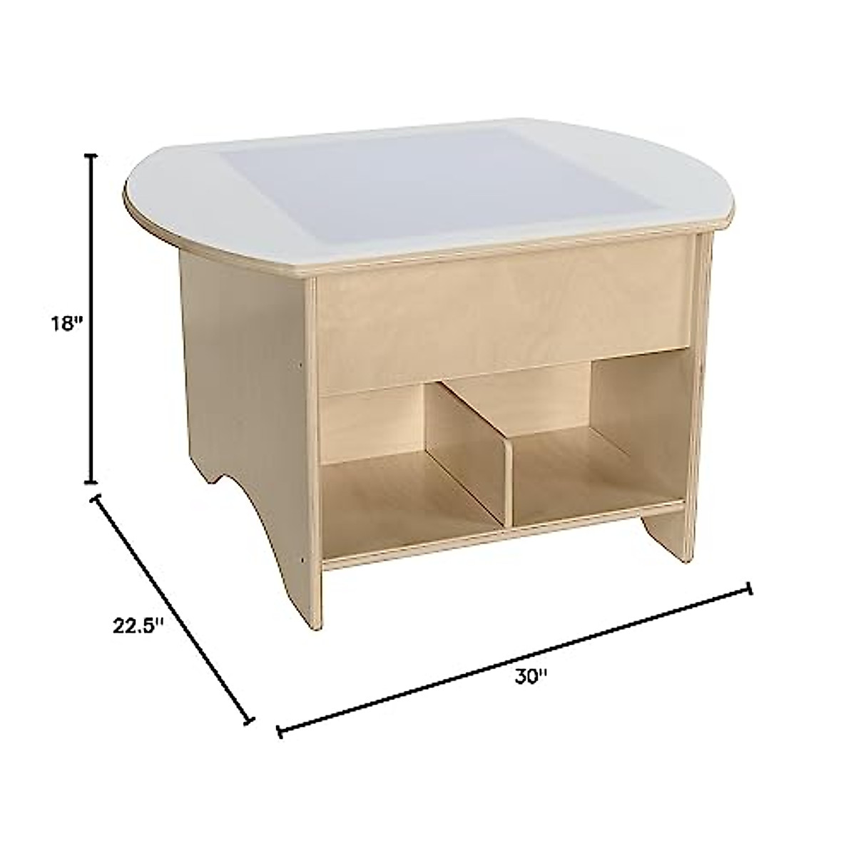 Wood Designs 991313 30" Brilliant Light Table with Storage, Interactive Sensory Light Table for Classroom, Daycare, Preschool